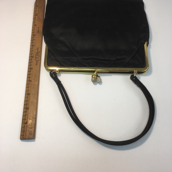 Vintage | Bags | Vintage Koret Black Satin Purse Handbag | Poshmark
